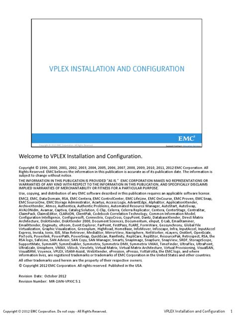Pdf Vplex Installation And Config Guide Dokumentips