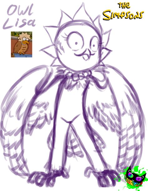 The Simpsons Owl Lisa Sketch By Silentsid1992