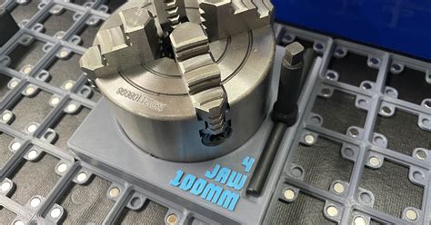 Gridfinity 4 Jaw 100mm Lathe Chuck Holder By Dotpunk Labs Download Free Stl Model Gridfinity 4 Jaw 100mm Lathe Chuck Holder By Dotpunk Labs Download Free Stl Model