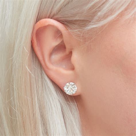 2 Carat Total Weight Diamond Studs In Yellow Gold Artofit