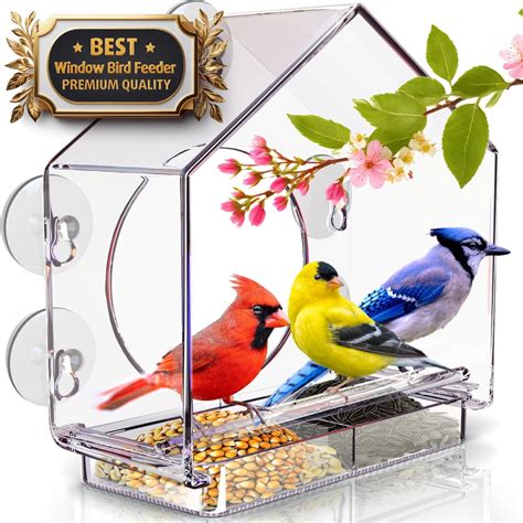 Premium Window Bird Feeder For Outside Clear Bird House