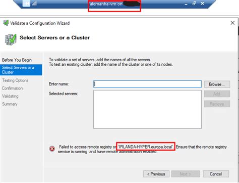 Problem In Add Hyper V Nodes In Failover Cluster On Windows Server