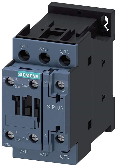 Siemens Sirius 3rt20281ac20 Iec Magnetic Contactor 24vac 3 Pole Size S0 38 Full Load Amps