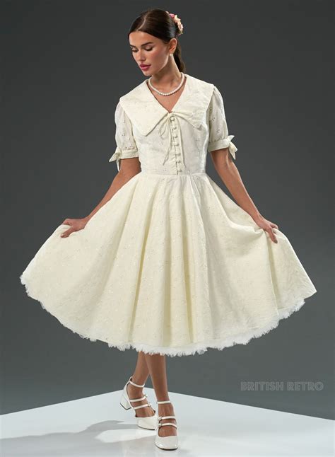 White Dresses For Women British Retro
