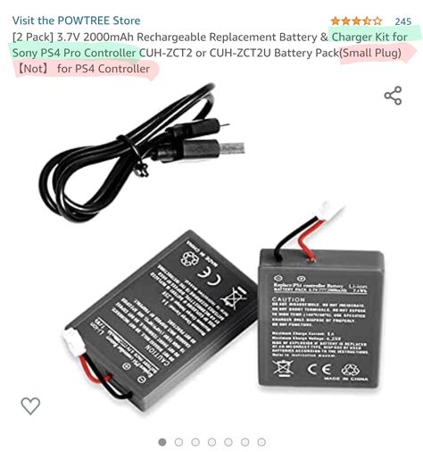 These Batteries Listed Both For And Not For The Ps4 Controller Ronejob
