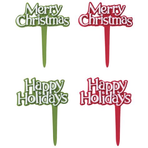 Holiday Script Ornament Layon Decorations Assortment Decopac