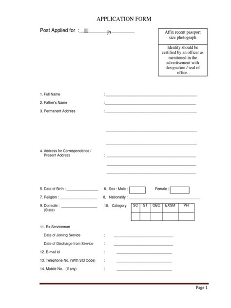 Applicationform Identitycertificate Pdf