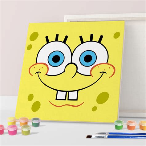 Poom Diy캔버스형 스폰지밥 그림그리기 20x20cm 스폰지밥