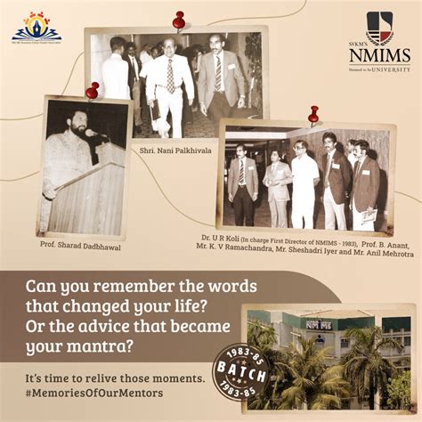 Life Career Guidance Batch Lives Nmims1983 Memoriesofourmentors