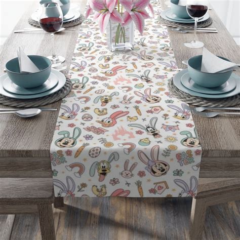 Easter Disney Table Runner Disney Easter Kitchen Decor Mickey Mouse Easter Mickey Ear Table