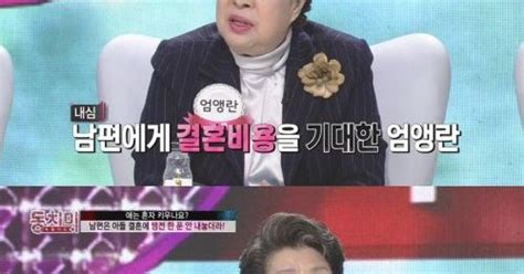 엄앵란 폭로 신성일 아들 결혼에 한 푼도 안 보태”
