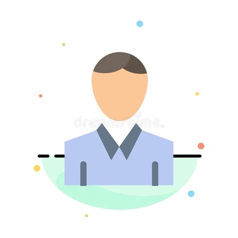 Account Human Man Person Abstract Flat Color Icon Template Stock Vector Illustration Of