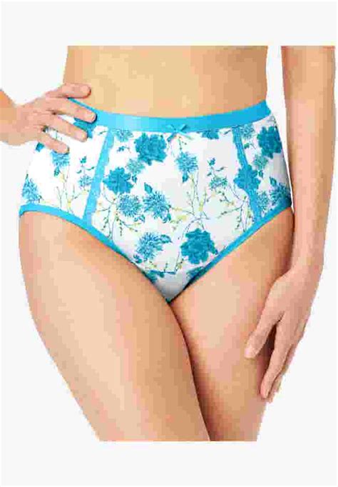 Microfiber Full Coverage Panty 3 Pack Floral Gingham Pack Woman Within
