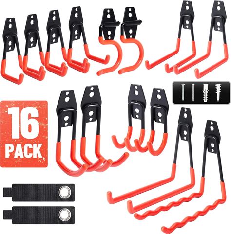 Wegitcs 22 Pack Garage Hooks Heavy Duty Steel Storage Utility Hook Set