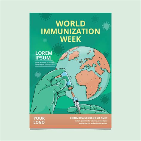 World Immunization Week Poster Template 17061633 Vector Art At Vecteezy