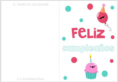 Tarjetas De Feliz Cumpleaños Para Imprimir Y Escribir Feliz