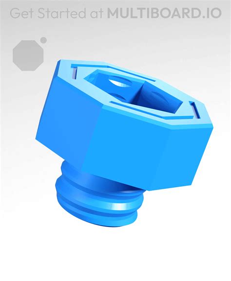 10 Mm Mid Thread Honeycomb Head Small Thread Hole Bolt 3d Model By