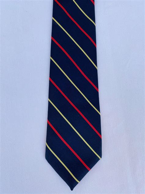 Vintage Navy Blue Horizontal Striped Tie A Walk Thru Time Vintage