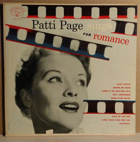 Patti Page Patti Page Sings Songs For Romance 1953 Vinyl Discogs