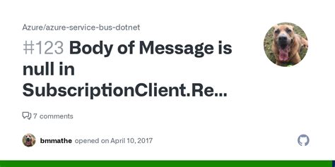 Body Of Message Is Null In Subscriptionclientregistermessagehandler