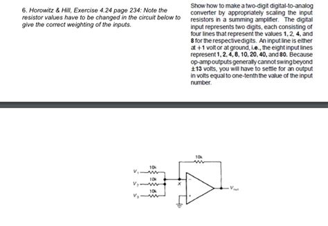 Solved Show How To Make A Two Digit Digital To Analog Chegg Com