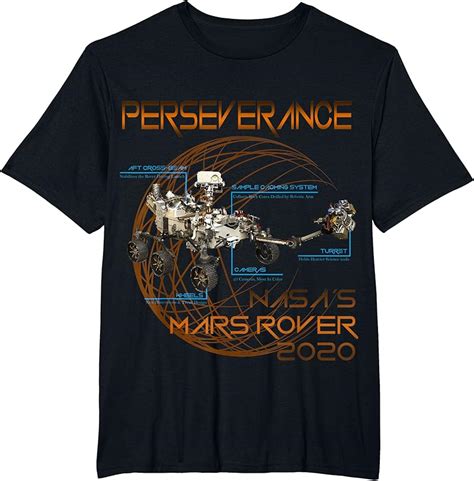 Schematic Perseverance The New Nasa Mars Rover 2020 T Shirt Tees Design