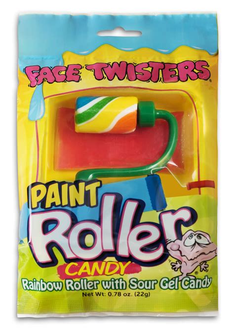 Face Twisters Sour Paint Roller Candy 078oz Grandpa Joes Candy Shop