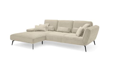 Ecksofa So 4500 Mit Kopfstütze Lincoln 03 Creme Natur Set One
