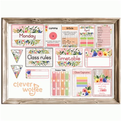 Intermediate Class Theme Wild Flowers Clever Wolfee
