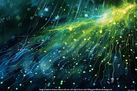 Abstract Dreams Of Binary Code Illustration Premium Ai Generated Image