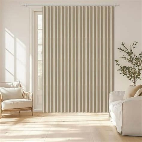 100 Blackout Accordion Door Curtain 98x106 Cream Yellow Magnetic