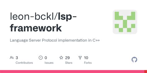 Github Leon Bckllsp Framework Language Server Protocol Implementation In C