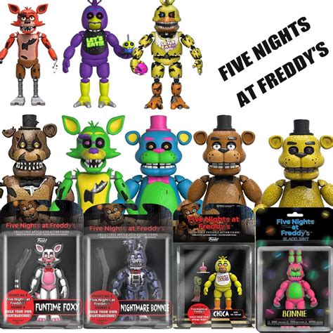 Five Nights At Freddys Action Figures Fnaf Bonnie Foxy Chica Freddy