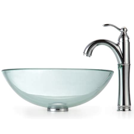Kraus C Gv 101 12mm 1005ch Chrome Bathroom Combo 16 12 Clear Glass