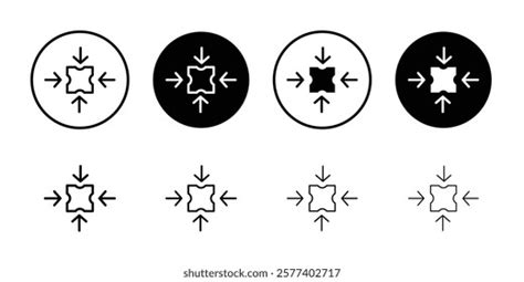 Compact Size Icon Vector Logo Set Stock Vector Royalty Free