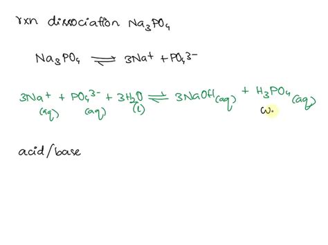 Solved Write The Dissociation Reaction Of Na3po4 In Water What Type