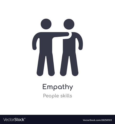 Empathy Outline Icon Isolated Line From People Vector Image