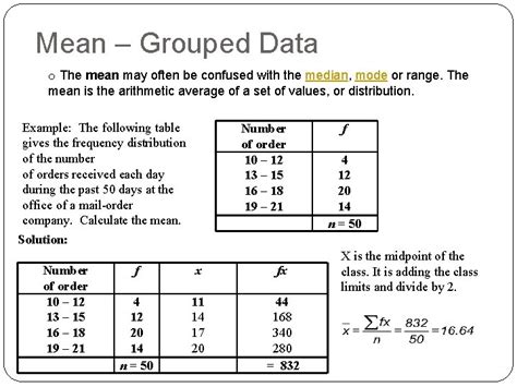 Grouped Data Calculation 1 Mean Median And Mode