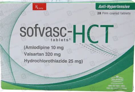 Sofvasc Hct 10 320 25mg 28 Tablets Price In Pakistan Uses Dosage Side Effects