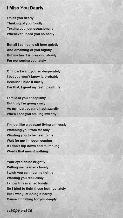 I Really Miss You Poems