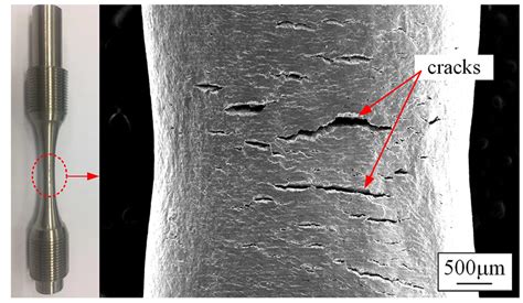 Sem Micrograph Of Fatigue Specimen Machined By The Tool With Vb 03