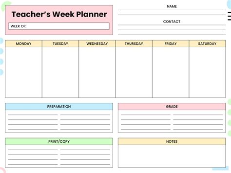 Free Weekly Planner Templates Printable And Customizable