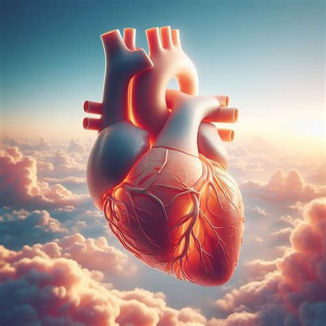 Vista Del Modelo Anatómico De Corazón Aislado Foto Premium