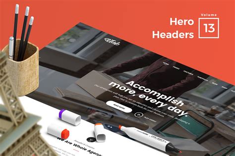 适合各种网页设计项目令人惊叹的10个hero Headers设计模板vol13 云瑞设计