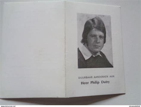 Godsdienst And Esoterisme Doodsprentje Bidprentje Philip Dutry Luluaburg Zaïre 1956 1976