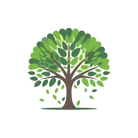 A Stylized Tree With A Round Canopy Premium Ai Generated Vector