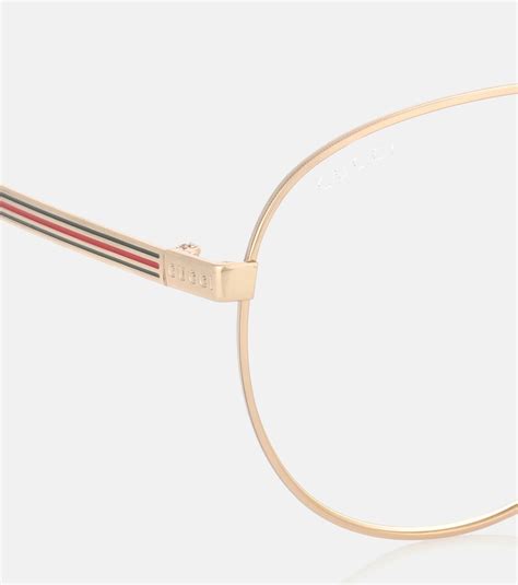 Aviator Glasses In Gold Gucci Mytheresa