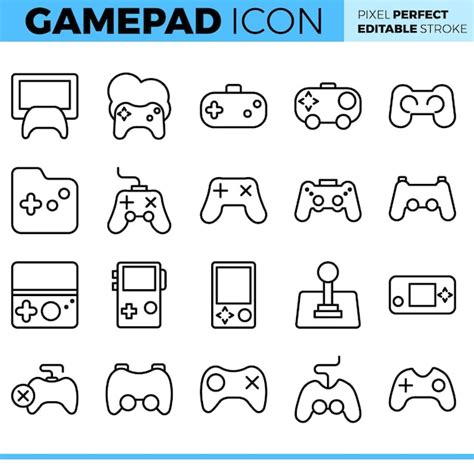 premium vector vector gamepad icon set