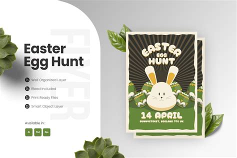 Easter Egg Flyer Print Templates Ft Easteride And Party Envato Elements
