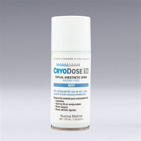 Nuance 1802 Cryodose Ta Topical Anesthetic Mist Spray